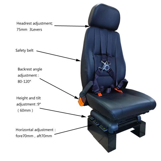 Static Seat S802 Engineering Mechanical Vehicle Seats Overhead Crane Seat